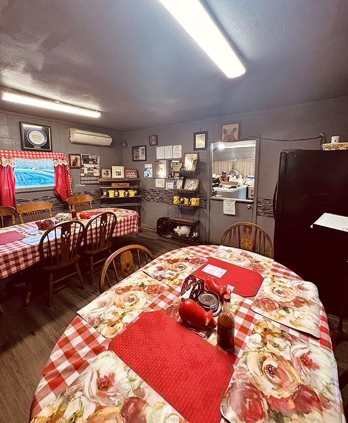 Red-checkered tablecloths and decades of memories fill this cozy dining room, where awards on the walls whisper of greatness but the aroma shouts it.