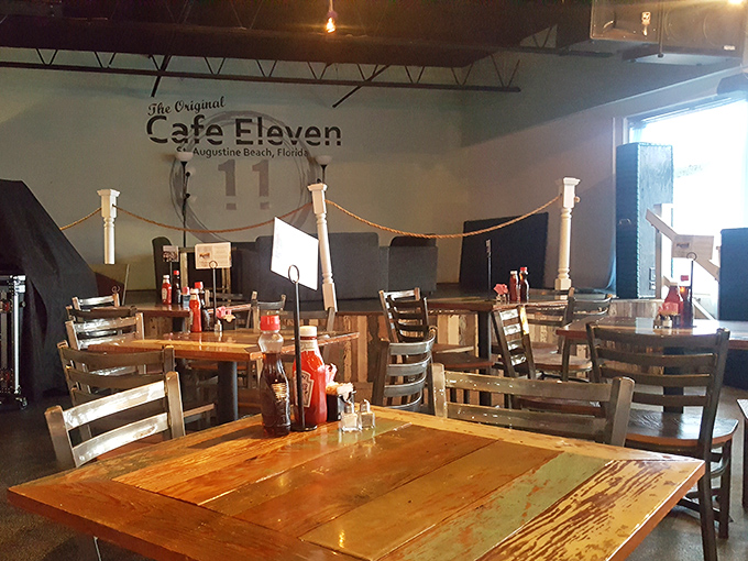 Rustic wooden tables and nautical rope accents create that perfect "I've discovered something special" vibe that makes you want to settle in for hours.