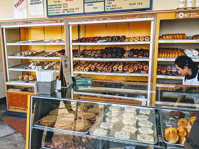Shelves lined with golden treasures that would make King Midas jealous. This is what heaven looks like to carb enthusiasts.