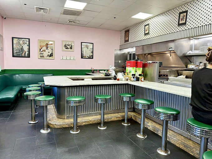 Counter culture at its finest&mdash;where green vinyl stools aren't just seats, they're front-row tickets to the most entertaining cooking show in New Orleans.