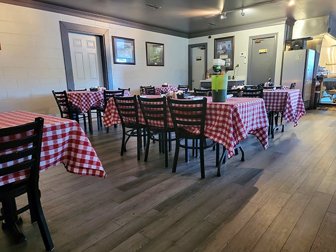 Red and white checkered tablecloths aren't just nostalgic&mdash;they're a promise that nobody's trying to reinvent the wheel. Just perfect it.