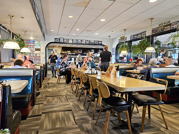 Inside Eddie's, the bustling dining room hums with conversation and clinking plates &ndash; the universal soundtrack of a beloved local institution.