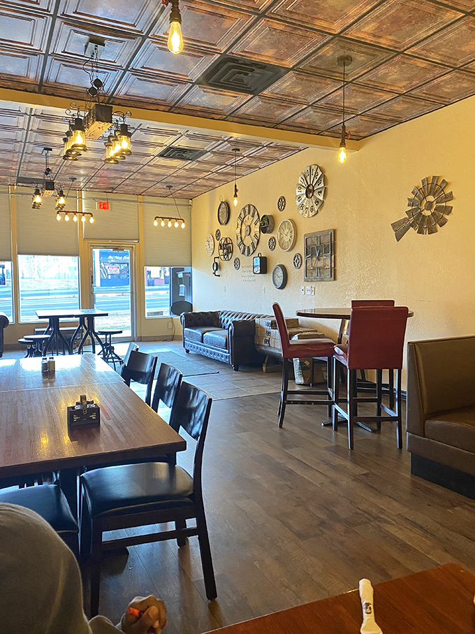 Time literally surrounds you at Virg's, where the wall of clocks seems to whisper, "Slow down, stay awhile, the outside world can wait."