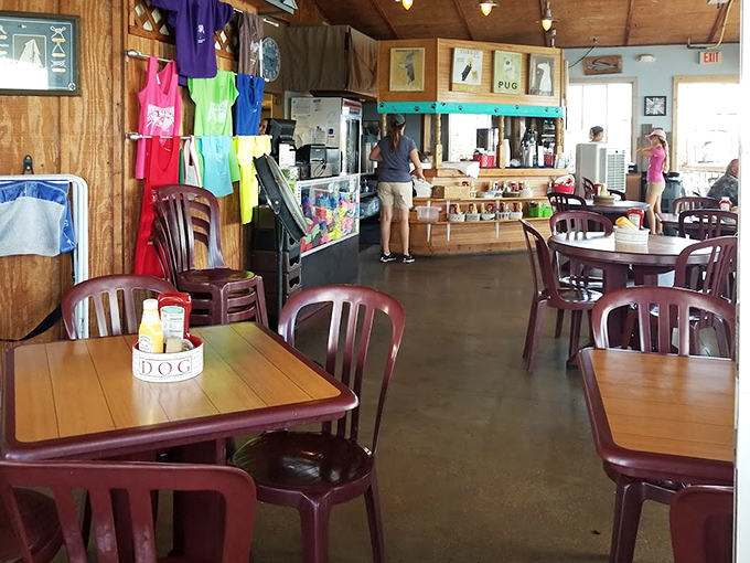 Inside Sea Pal Cove, where the coffee's hot and the fried cheesecake dreams are about to come true.