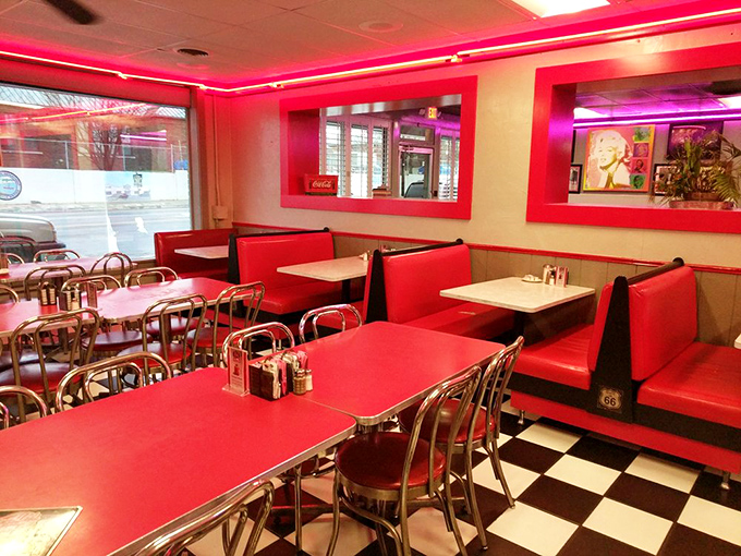 Classic red vinyl booths and chrome tables create the perfect backdrop for breakfast epiphanies. Diners don't just eat here&mdash;they make memories.