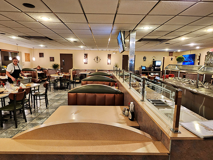 Inside, the classic diner layout offers that perfect blend of nostalgia and comfort&mdash;where conversations flow as freely as the coffee refills.