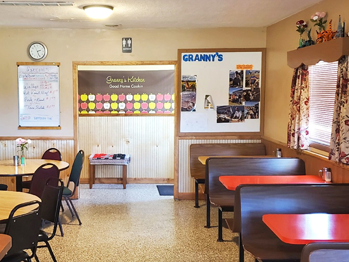 Inside, the classic diner aesthetic isn't trying to be retro&mdash;it's authentic through and through, with a bulletin board that serves as the town's unofficial news center.