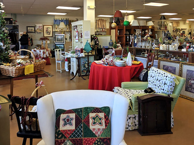 Treasures arranged with surprising order amid the abundance. Each table and display tells a different story waiting for you to become part of.