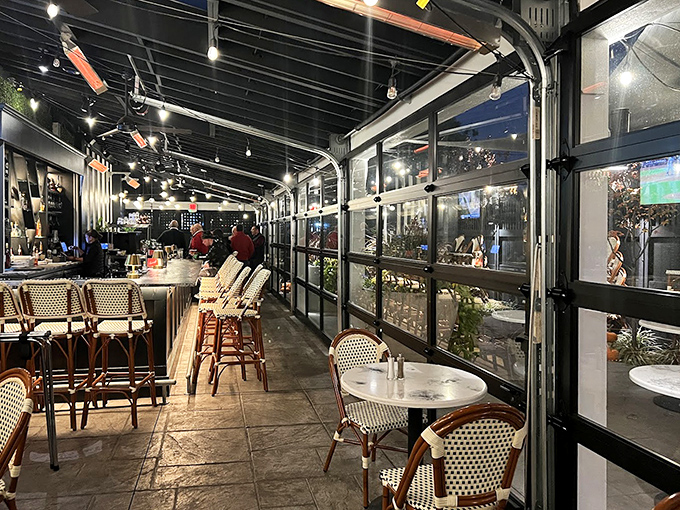 Step inside and you're transported to a time when dinner was an event, not just a meal. The enclosed patio offers a perfect perch for people-watching.