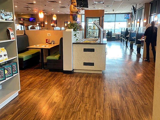 Warm wood tones and cozy booths welcome you into a space where food trumps frills and conversations flow as freely as coffee.