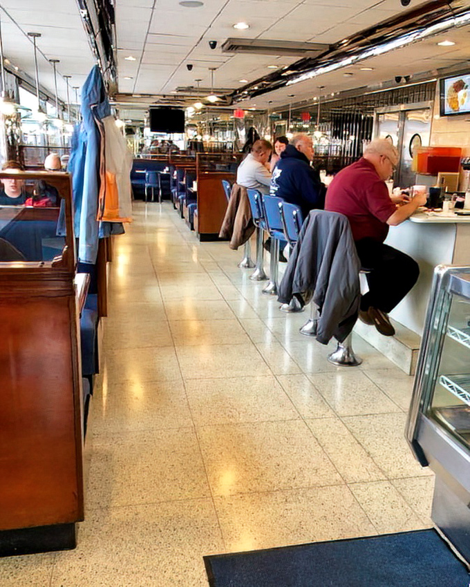 Where conversations flow as smoothly as the coffee&mdash;the counter seating at The American Diner offers front-row views to short-order magic in action.