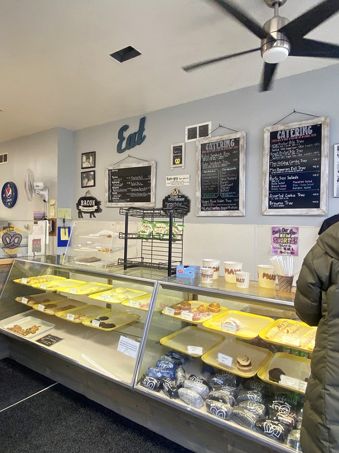 Simple, straightforward, and spectacular&mdash;the interior showcases what matters most: trays of golden-brown pretzel perfection waiting for their forever homes.