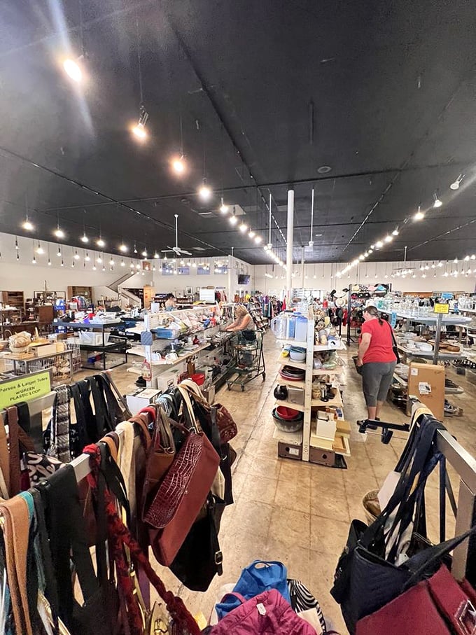 Not your grandmother's garage sale! This warehouse wonderland makes you feel like you've stepped into an organized hoarder's dream.