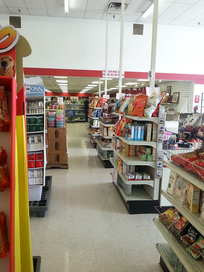 Aisles stretching toward retail infinity. The neat organization might fool you into thinking you're in a regular store&mdash;until you spot those thrift store prices.