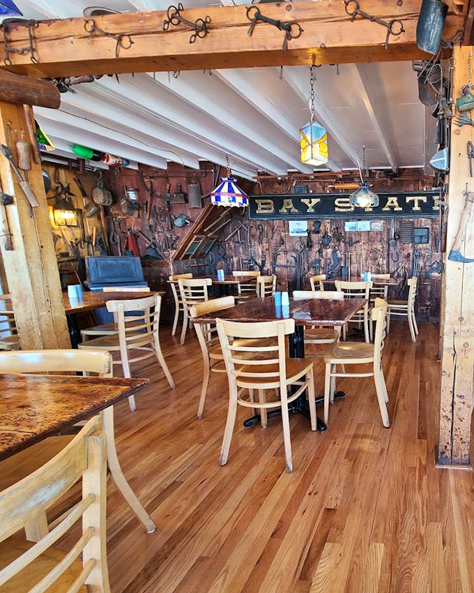 Rustic wooden interiors adorned with maritime memorabilia create the perfect backdrop for seafood feasting. Nautical charm you can't manufacture.