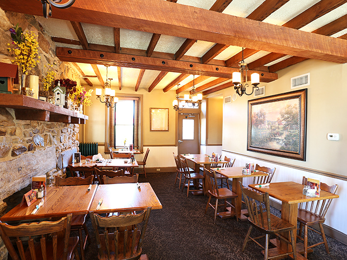 Exposed wooden beams and warm lighting create that rare atmosphere where you instantly feel at home, yet somehow special at the same time.