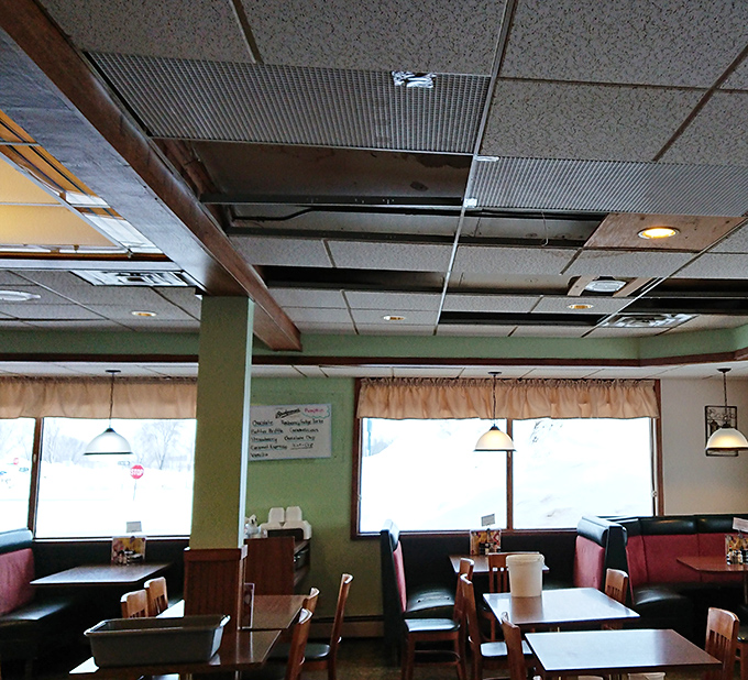 Inside, those vinyl booths have witnessed more good conversations than a therapist's office, minus the hourly rate.