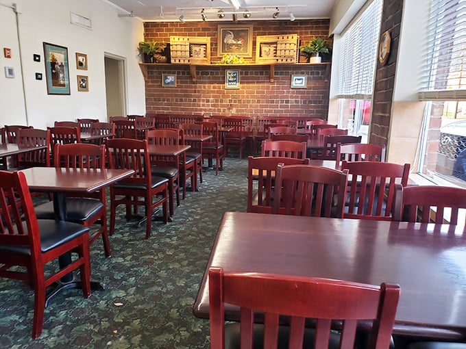 Red chairs, wooden tables, and zero pretension &ndash; Miller's dining room feels like the community living room where chicken dreams come true. 