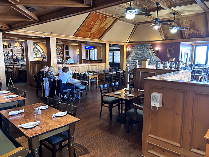 Warm wood, stone fireplaces, and thoughtful lighting create the perfect backdrop for both intimate conversations and boisterous celebrations.