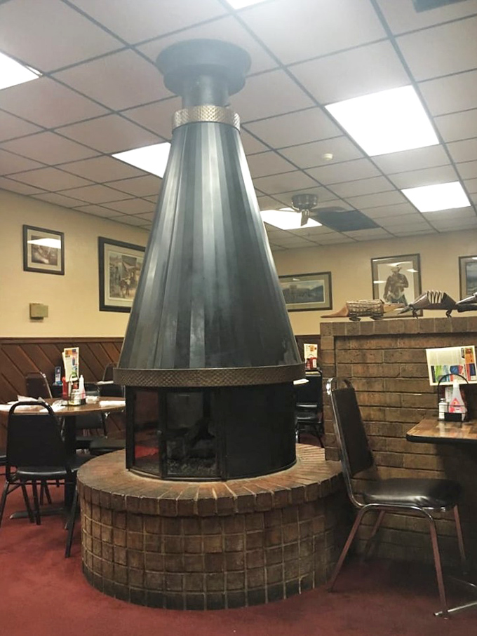 The centerpiece fireplace isn't just for show&mdash;it's a testament to Jake's commitment to the primal art of cooking meat over fire.