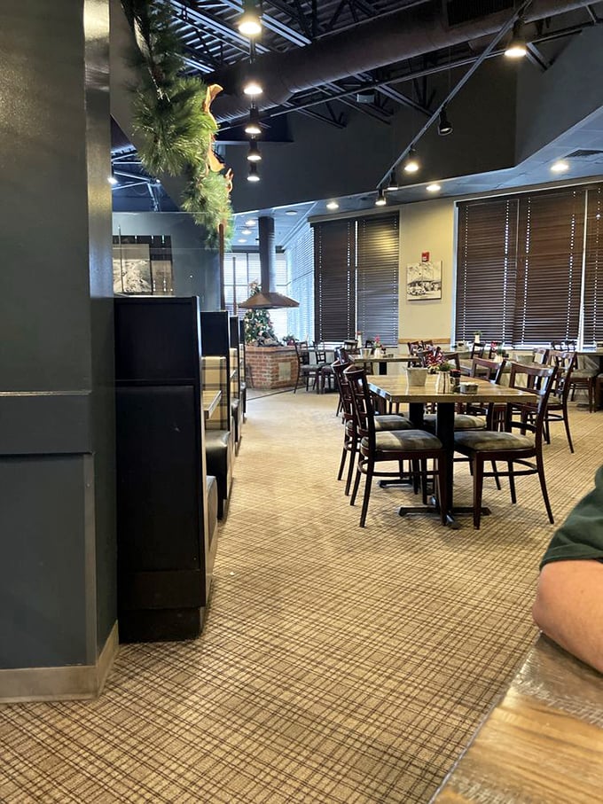 High ceilings, warm woods, and comfortable seating create the perfect backdrop for food that demands your full attention.