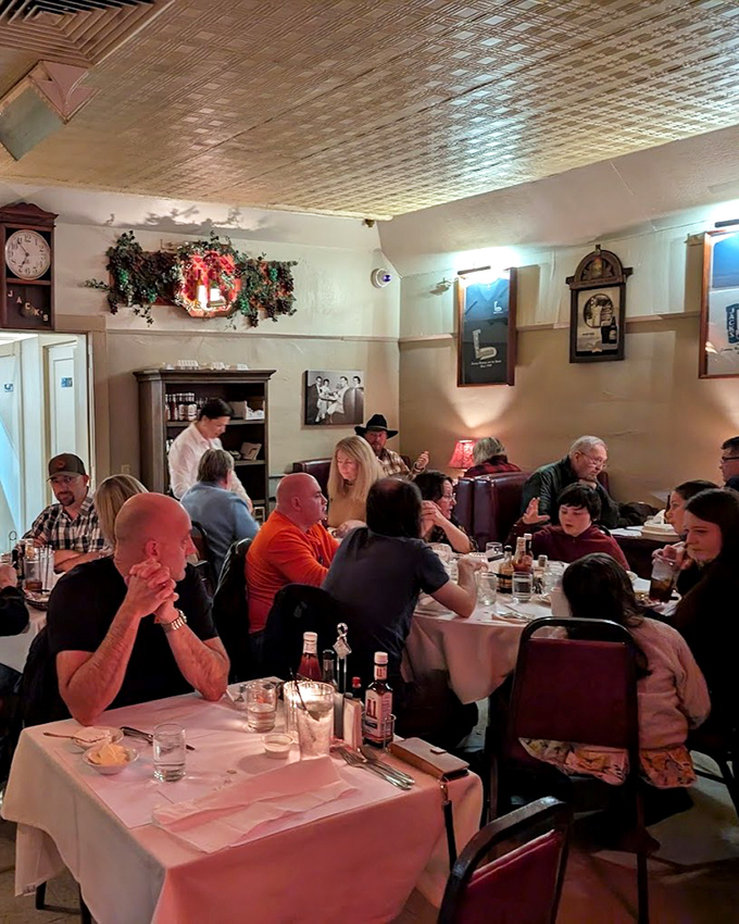 Inside Jack's, time stands still. The pressed tin ceiling has witnessed countless celebrations while the red chairs have supported decades of satisfied diners.