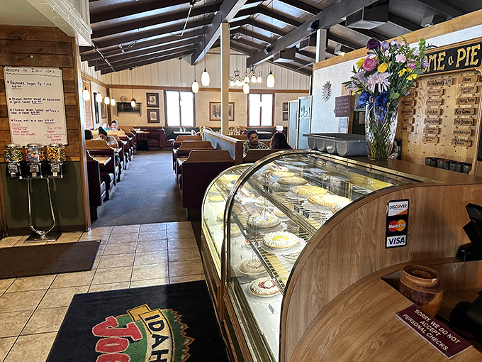 Step inside and the pie case greets you first &ndash; a strategic move that's either brilliant marketing or delicious torture while you wait for a table.