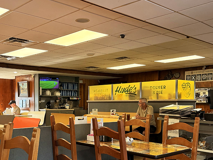 Inside Hyde's, time stands still in the best possible way. Wood-backed chairs, classic booths, and that unmistakable diner ambiance promise authentic comfort.
