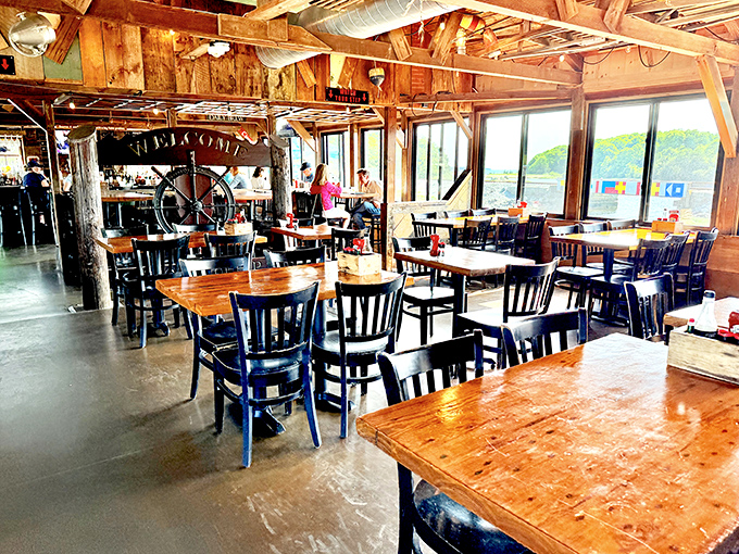 Rustic wooden beams, water views, and tables that have hosted countless "OMG this is amazing" moments. New England dining perfection.