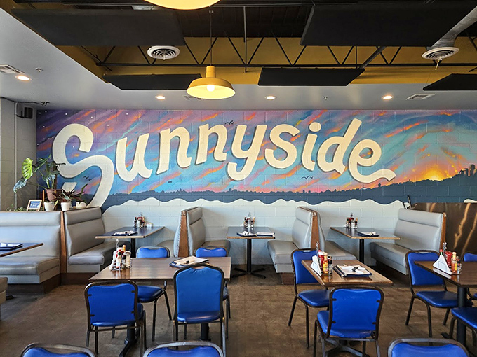 Step inside and time-travel to Oma's parlor, where floral wallpaper, stained glass, and Windsor chairs create the perfect old-world dining sanctuary.