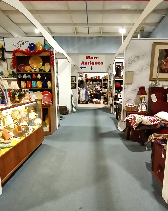A colorful battalion of Fiestaware stands at attention, ready to bring mid-century charm to modern dinner tables. Your grandmother would approve of this collection.