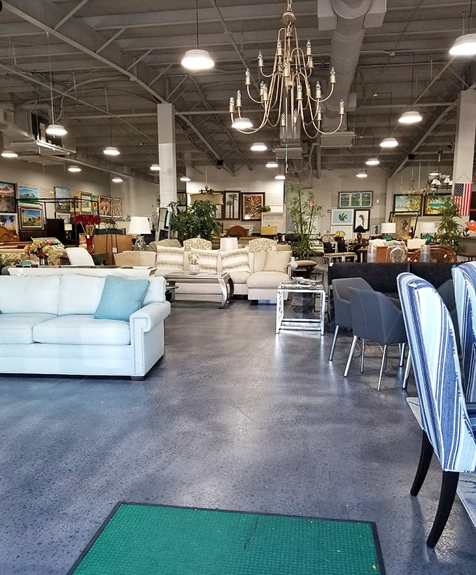 High ceilings and endless possibilities stretch before you like the world's most sophisticated treasure map made of furniture.