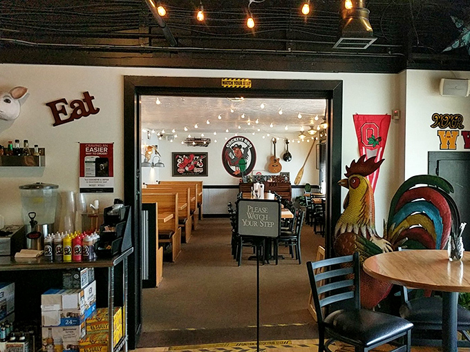 Step inside and the promise of smoky delights awaits. That "EAT" sign isn't just decoration&mdash;it's the simplest, most honest command you'll happily obey.