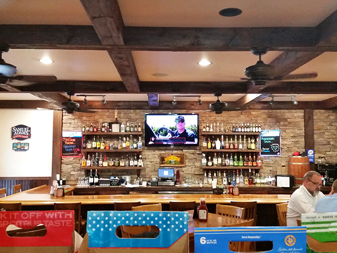 Inside, exposed beams and stone walls create that perfect "I've discovered something special" atmosphere that makes a meal feel like an event.