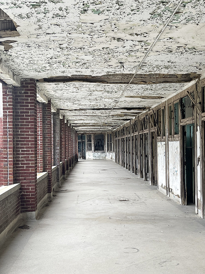 Nautical charm meets practical dining in this no-nonsense patio where wooden tables await seafood lovers and salty sea tales alike.