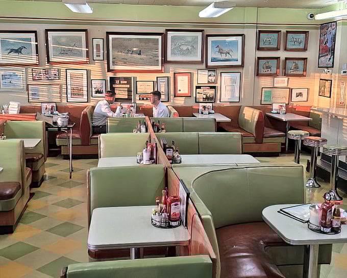 Mint-green booths and checkerboard floors transport you to a simpler time when calories weren't counted and conversations weren't interrupted by smartphone notifications.