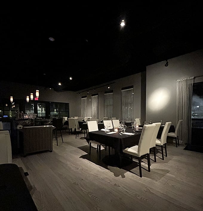 The dining room strikes that perfect balance&mdash;sophisticated yet comfortable, with moody lighting that makes everyone look like they've just returned from vacation.