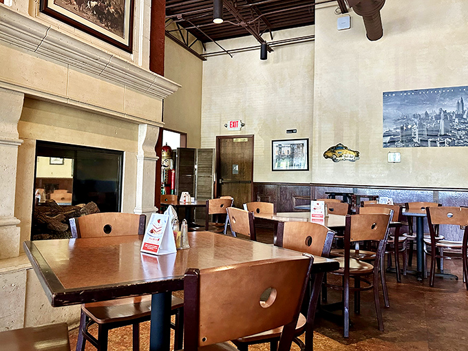 High ceilings, warm wood tones, and New York City photographs create an atmosphere that's both spacious and intimate&mdash;like Manhattan's best neighborhood joint transported to Pennsylvania.