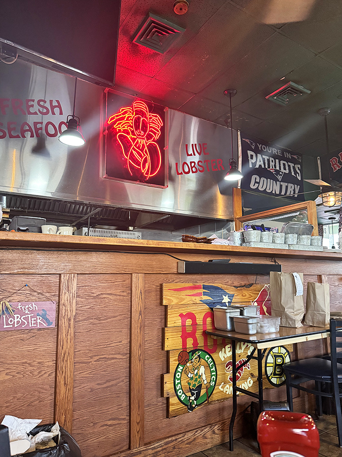 Inside, the no-frills dining room says, "We're serious about seafood, not interior design"—exactly as it should be for a place where the food steals the spotlight.