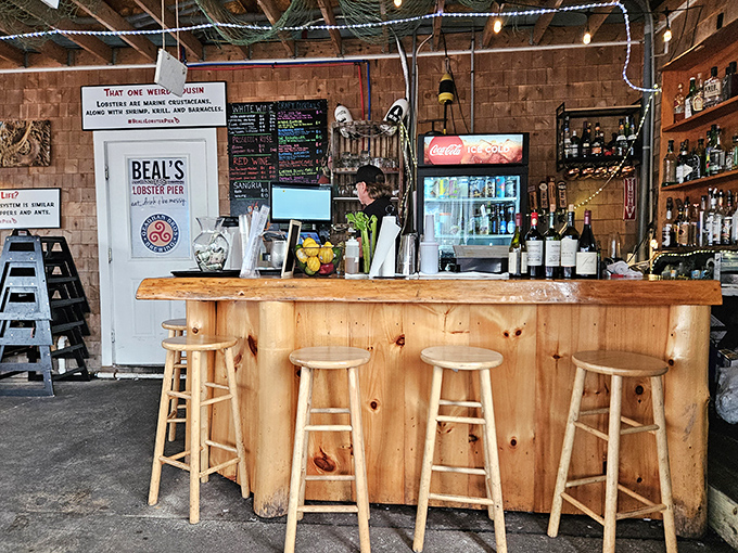 This rustic pine bar isn't winning design awards, but it's the perfect staging area for the kind of seafood memories that haunt your dreams for years.