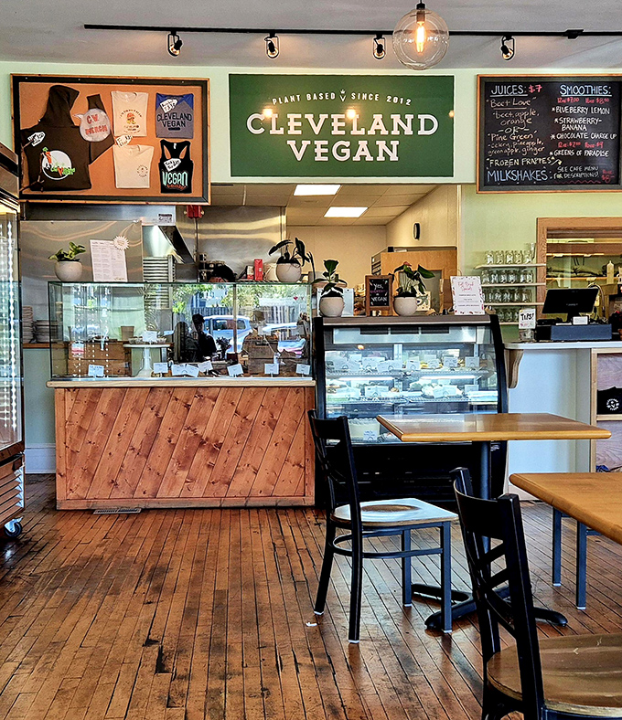 Warm wooden floors and minimalist decor create the perfect backdrop for food that deserves your full, undivided attention.