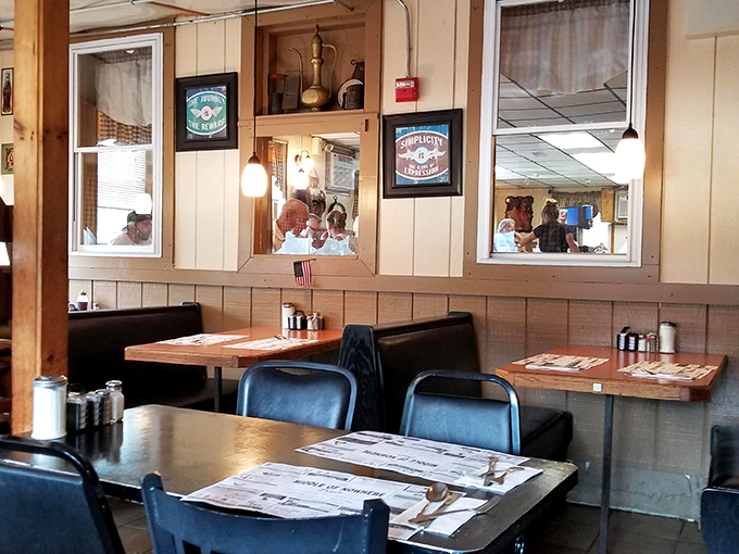 Classic diner ambiance with a side of nostalgia. Wood-paneled walls, cozy booths, and that unmistakable feeling that you've just discovered somewhere special.