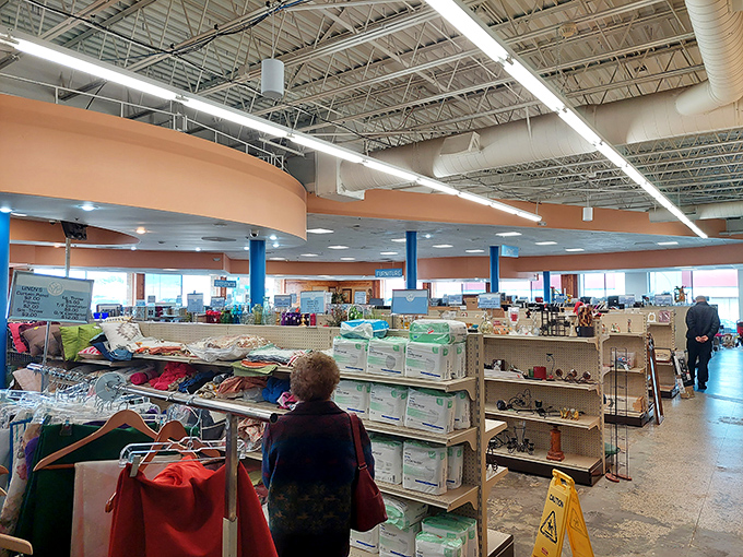 Behold the vast kingdom of secondhand wonders, where every aisle holds a potential "I can't believe I found this!"