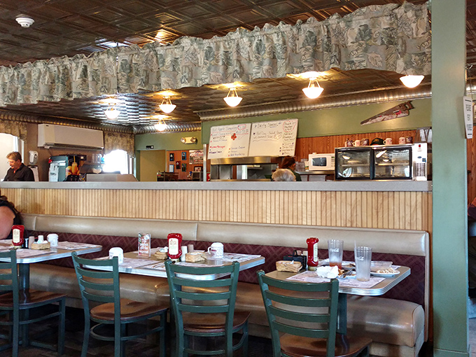 Inside, the classic diner aesthetic welcomes you with its counter seating and cozy booths &ndash; comfort food deserves a comfortable setting.