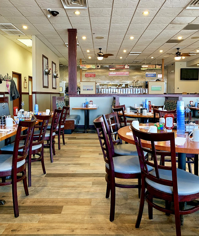 Classic diner charm with none of the grime&mdash;wooden chairs that have cradled thousands of satisfied customers through countless coffee refills.