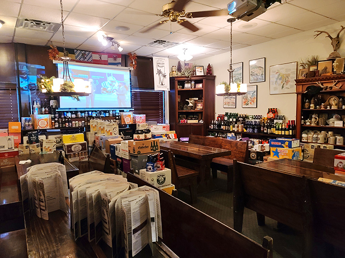 Where beer steins meet wooden beams, this isn't just d&eacute;cor &ndash; it's a time machine to the old country with modern sports on TV.