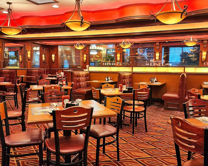 Warm wood, comfortable booths, and that unmistakable diner energy&mdash;this isn't just a meal, it's a scene from the movie of your life.