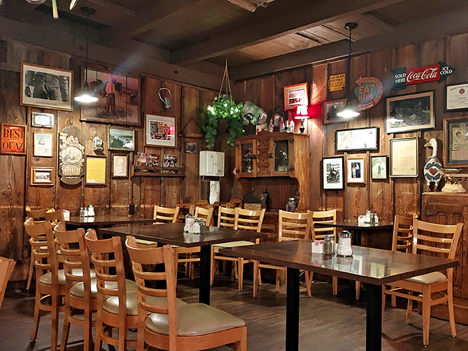 Step inside and time travel without the flux capacitor. Wood-paneled walls adorned with decades of memories create the perfect backdrop for comfort food indulgence.