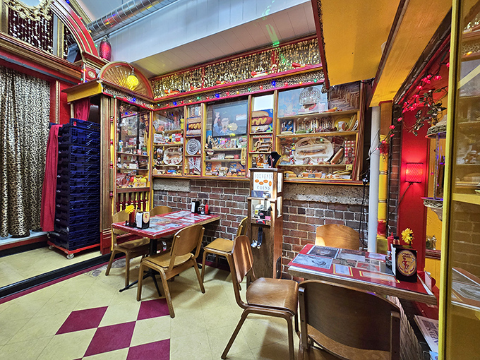 Step inside and you're transported to a world where hot dogs are royalty. The checkered floor and vintage decor create a time capsule of delicious nostalgia.