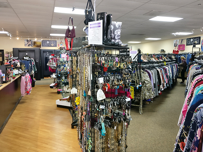 Another view of the welcoming exterior where fashion dreams don't require a platinum credit card to come true.